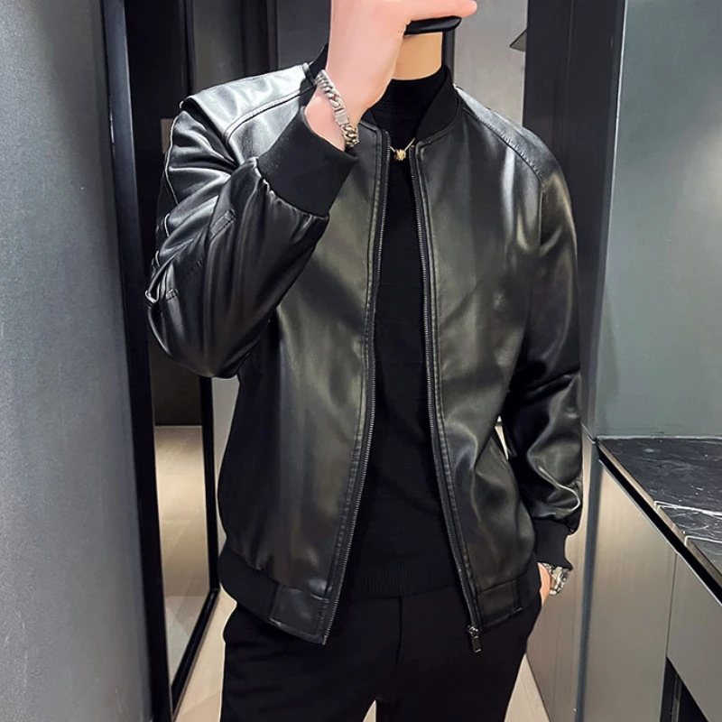 Chaquetas-de-traje-de-cuero-para-hombre-ropa-de-calle-de-cuero-prendas ...