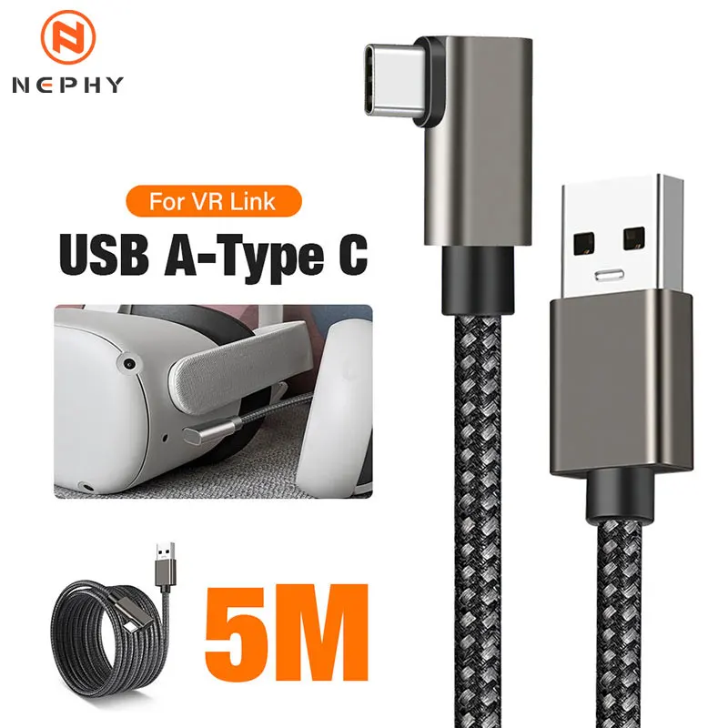 5M USB to USB C Link Cable for Oculus Quest 2 USB 3.0 Type C 5Gbps Data ...