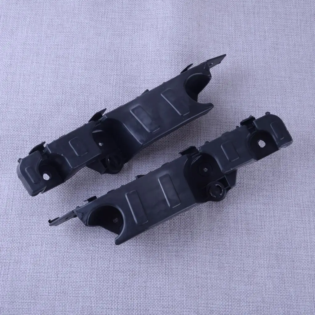 1-Pair-Car-Front-Bumper-Left-Right-Support-Bracket-Black-Plastic-Fit ...