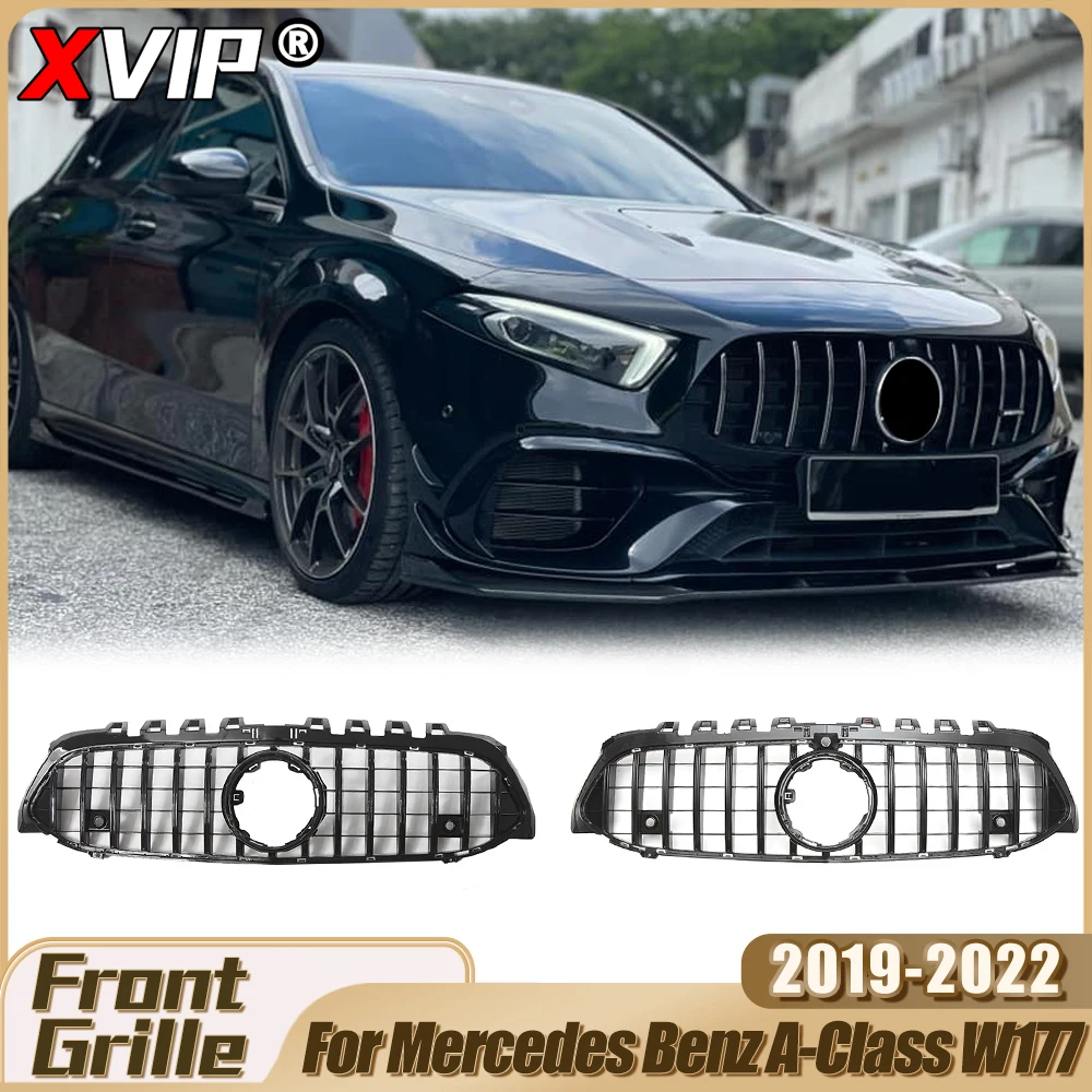 XVIP-Chrome-Black-Diamonds-Style-Upper-Grille-For-Mercedes-Benz-A-Class ...