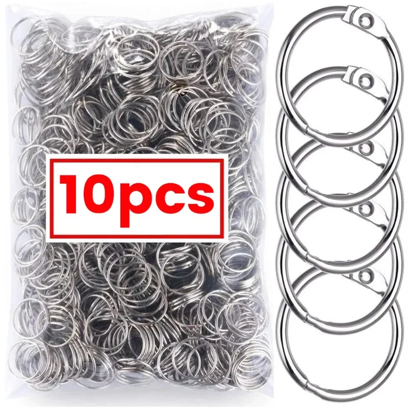 Metal-Loose-Leaf-Binder-Rings-50mm-38mm-Keychain-Key-Rings-Book-Binding ...