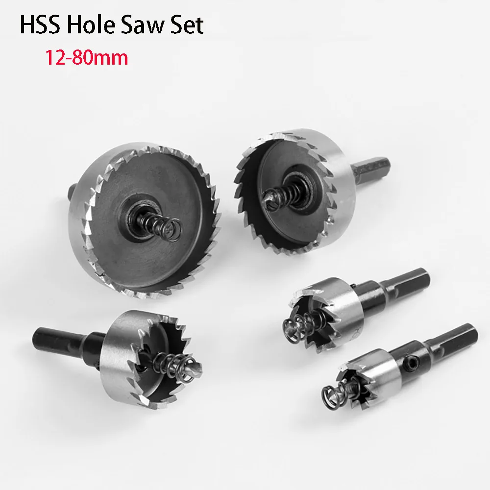 1-Pcs-12-80mm-HSS-Hole-Saw-Set-High-Speed-Steel-Drill-Bit-Drilling ...