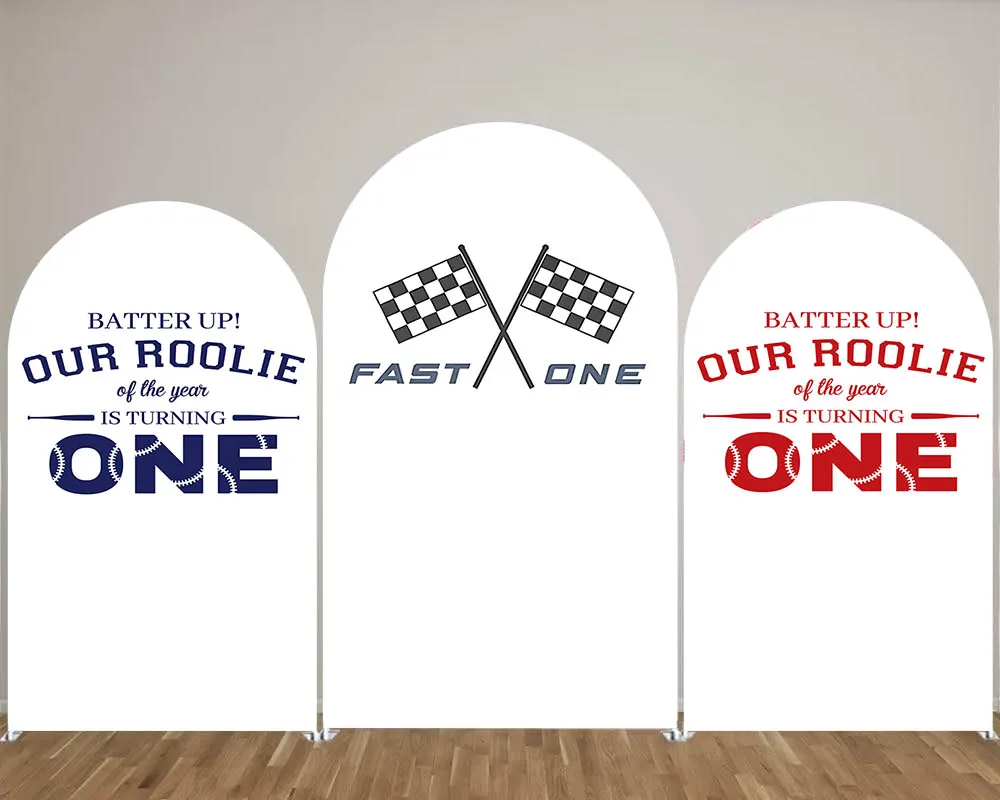 Mehofond-Custom-2-Sided-Arch-Backdrop-Fast-one-Boy-1st-Birthday-Party ...