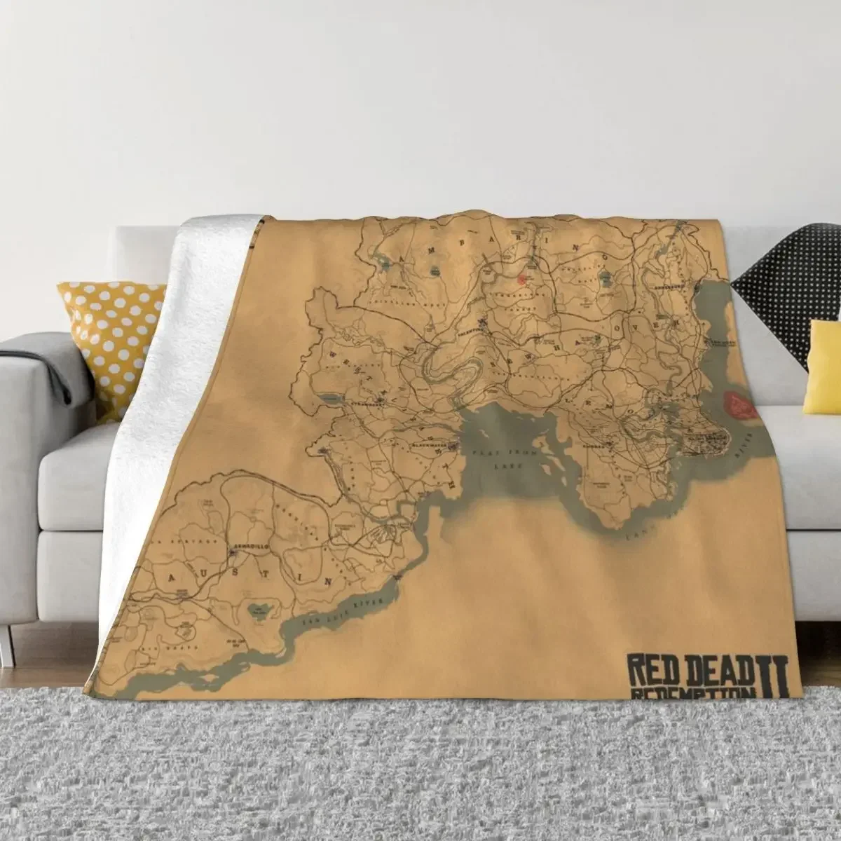Red-Dead-Redemption-2-Map-Poster-RDR2-Map-Throw-Blanket-para-sof-manta ...