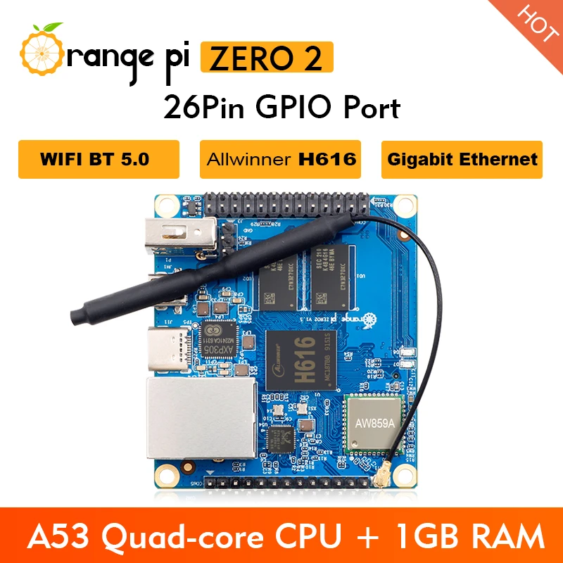 Orange Pi Zero 2 Allwinner H616 Chip 1gb Ram Bt5.0 Wifi Sbc 1000m ...