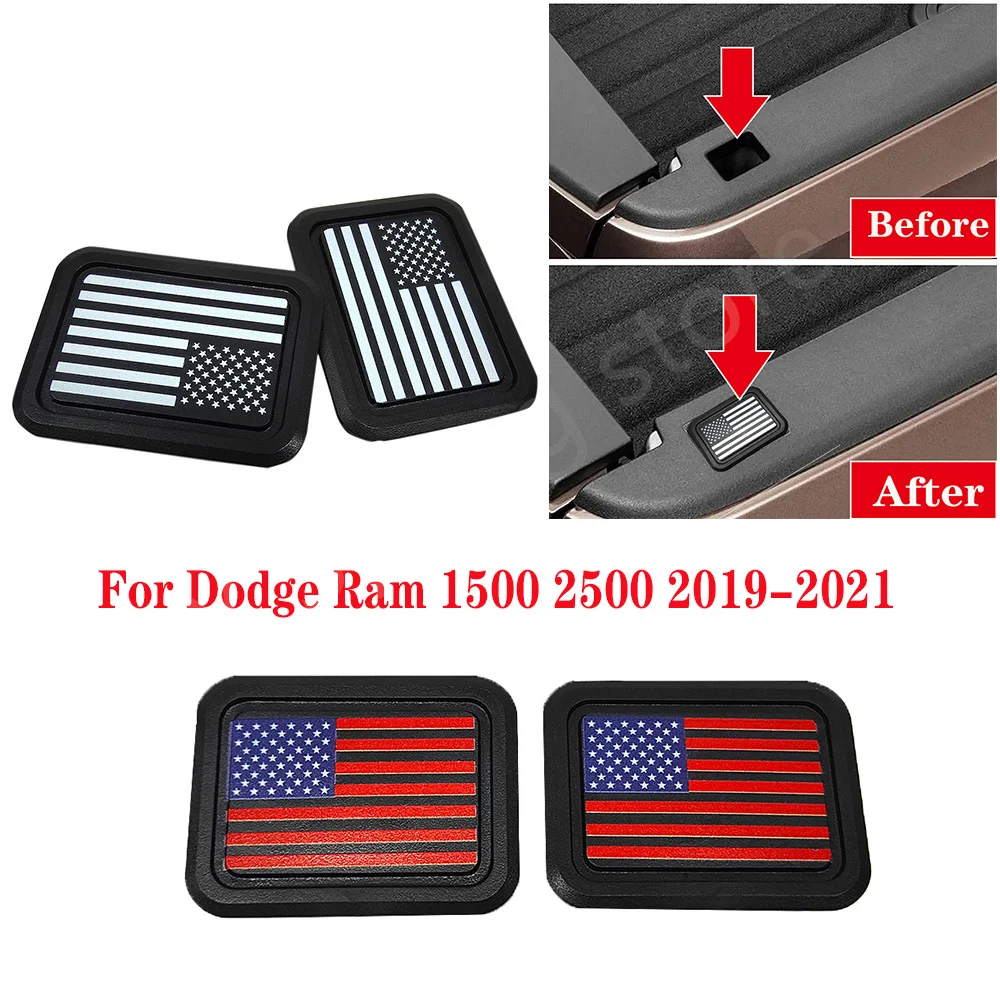 2PCS Stake Pocket Covers For Dodge Ram 1500 2500 2019-2021 Rear Truck ...