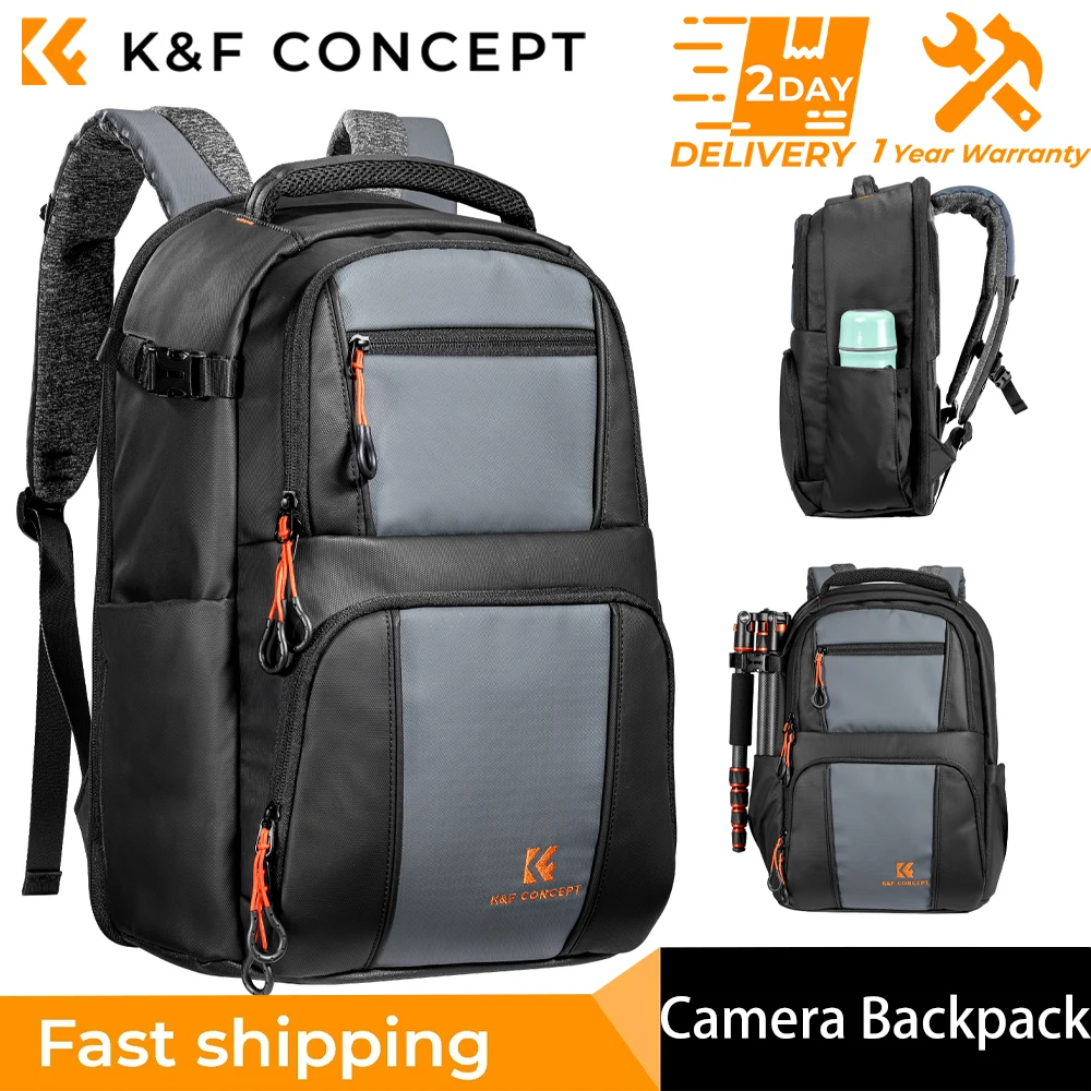 K-F-Concept-Camera-Backpack-com-capa-de-chuva-grande-capacidade-bolsa ...