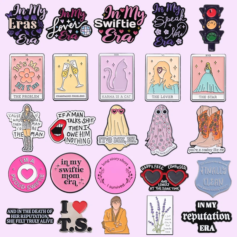 26 Type Famous Female Pop Singer Enamel Pins Cartoon Creative Album ...