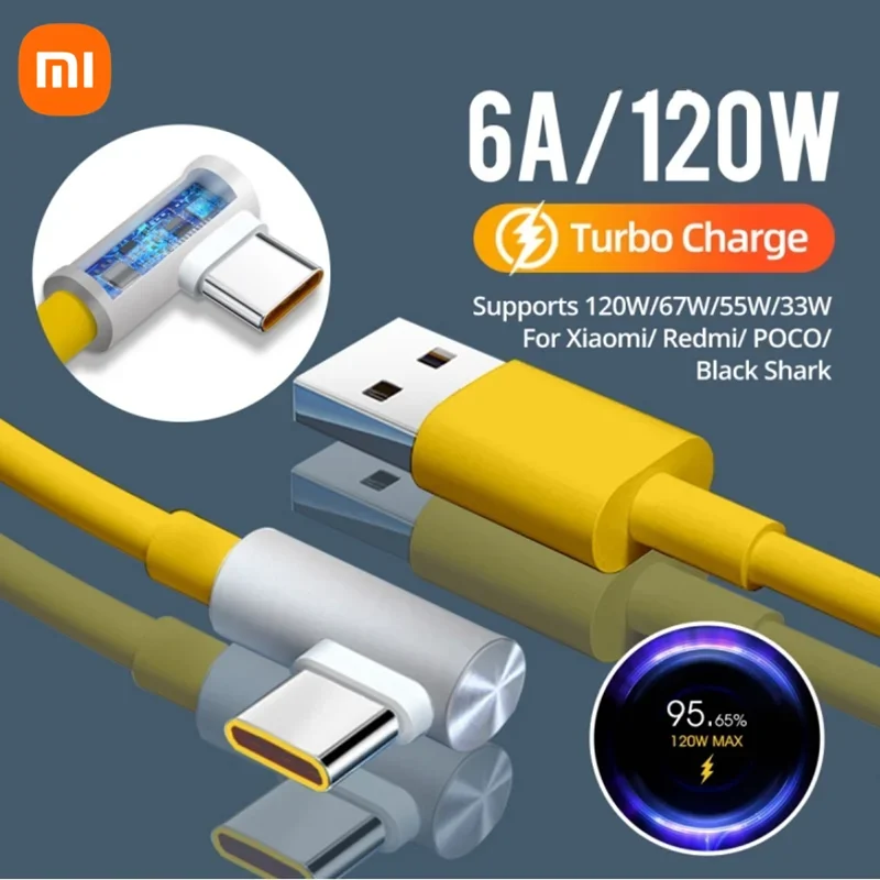 Xiaomi-Cable-Usb-Tipo-C-de-carga-r-pida-accesorio-Original-de-120W-6A ...