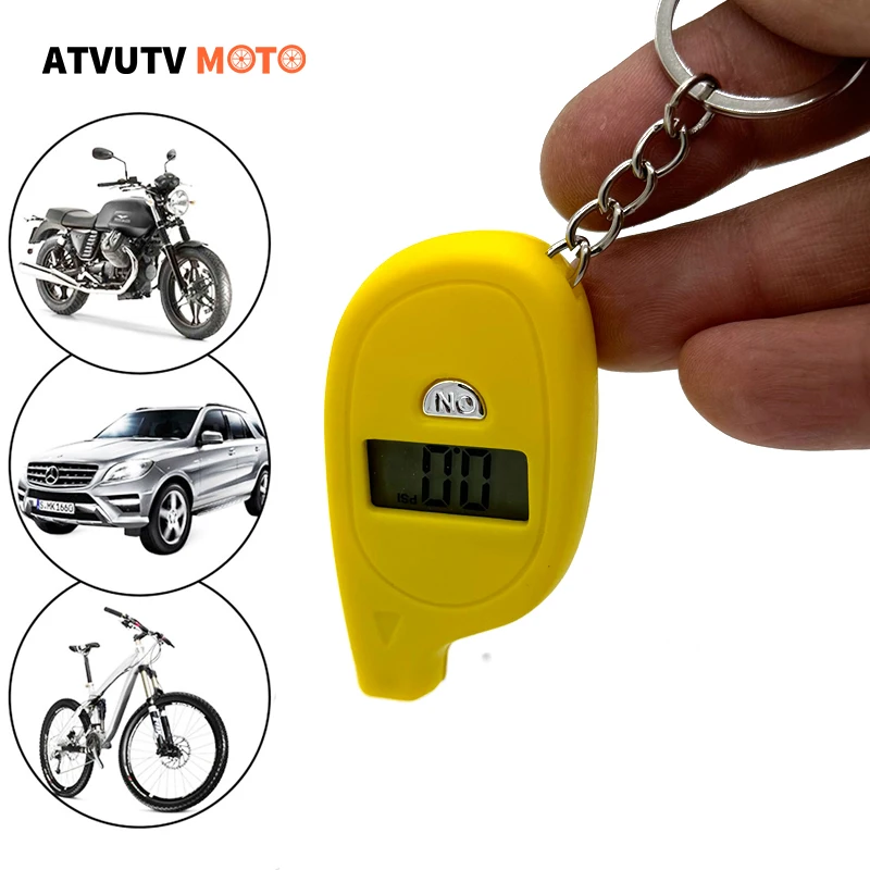 0-150PSI-0BAR-Motorcycle-Tire-Pressure-Gauge-With-Keychain-Digital ...
