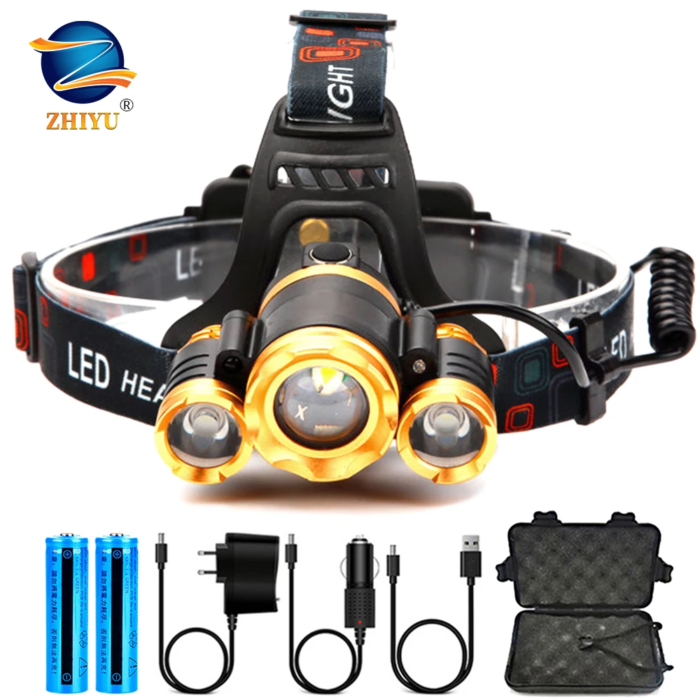 Most-Powerful-LED-Headlight-Headlamp-3LED-T6-Head-Lamp-Power-Flashlight ...