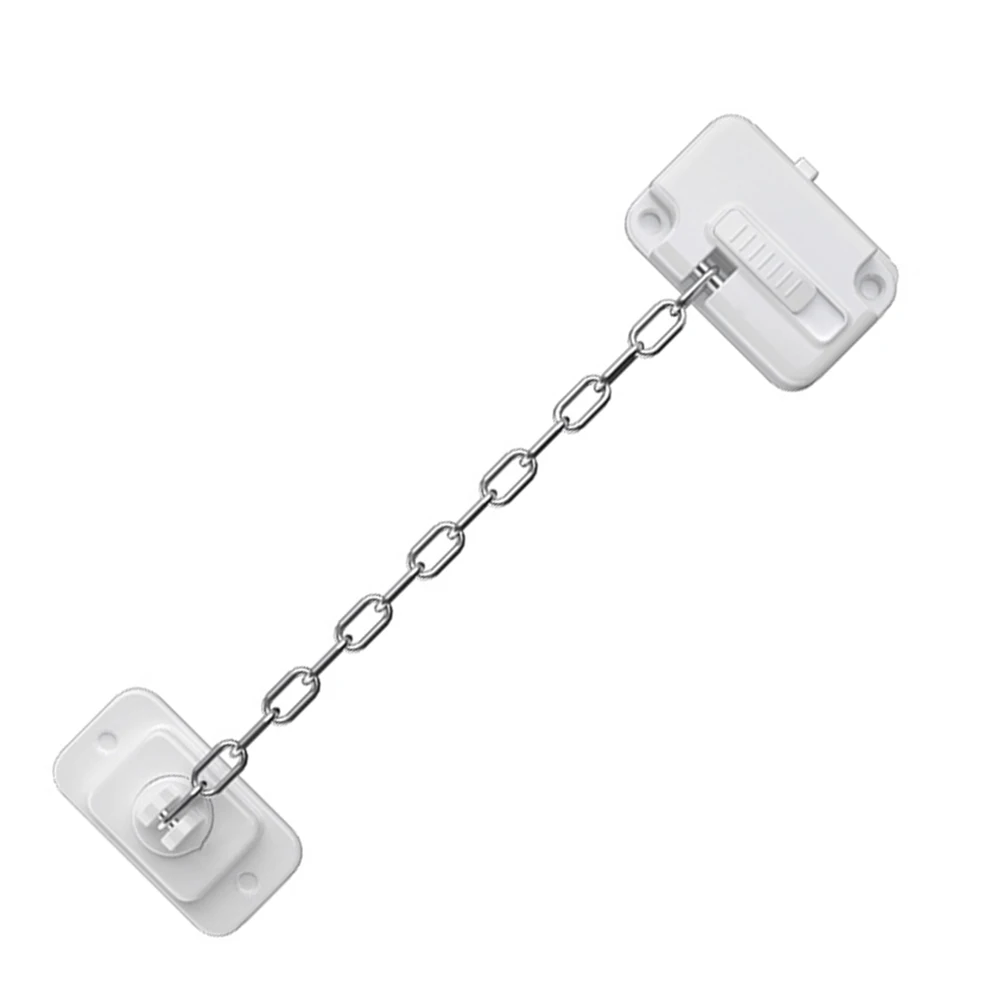 Window-Security-Locks-Self-Adhesive-Window-Frame-Safety-Chain-Lock-No ...