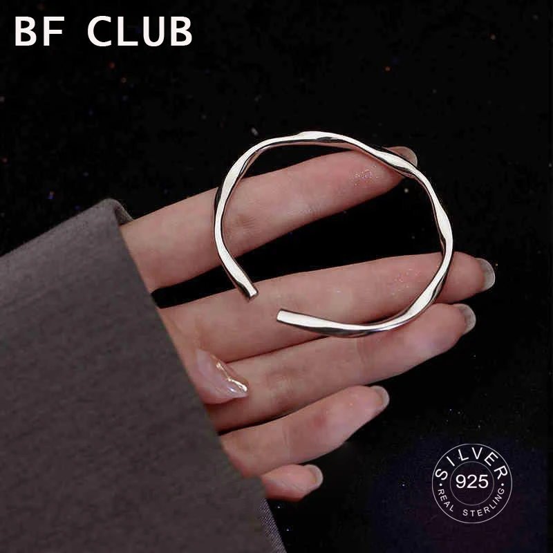 100% Solid 925 Sterling Silver Hiphop Thick Sparling Bracelet for Women ...