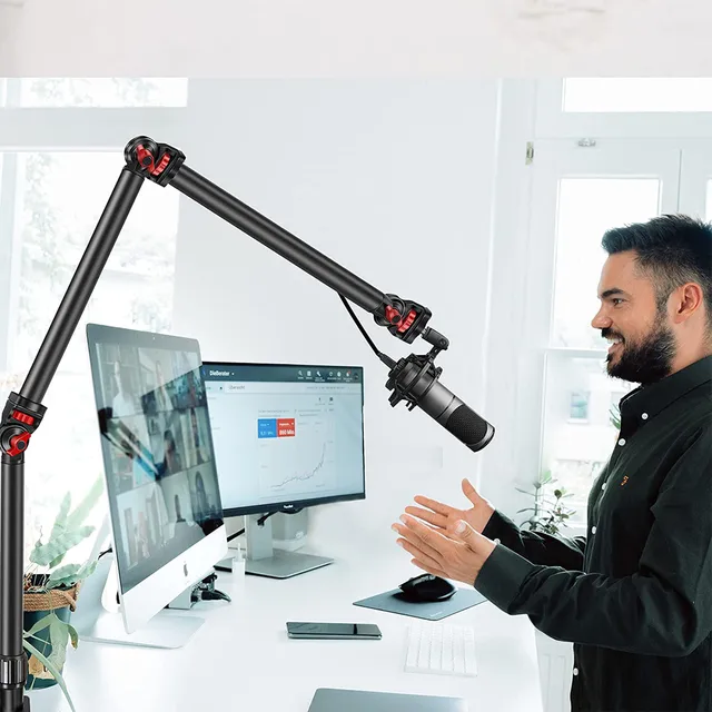 Camera Mount Obeamiu Desk Mount Stand With 27'' Auxiliary Holding Arm ...