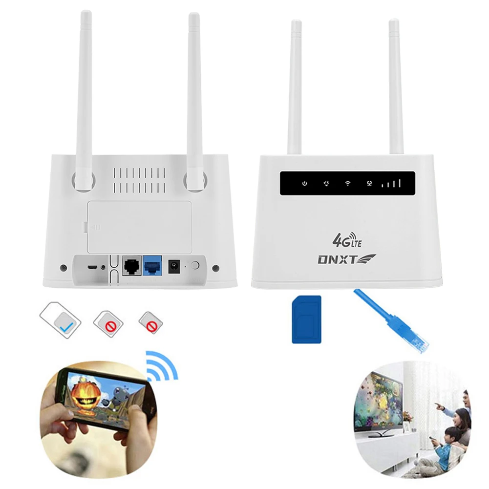 SIM-Card-WiFi-Router-4G-Modem-Lte-Router-4-Gain-Antennas-Conex-es-Aplic ...