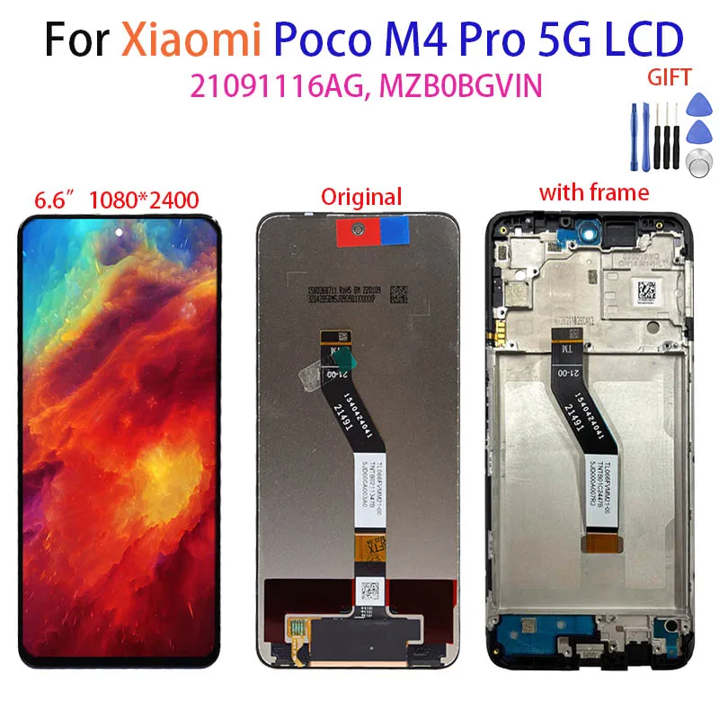 Pantalla-LCD-Original-para-Xiaomi-Poco-M4-Pro-5G-21091116AG-montaje-de-digitalizador-de-Pantalla ...