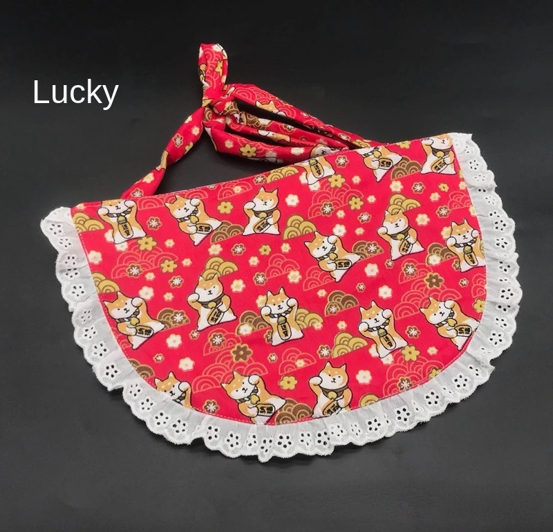 Lace Bib For Large Dog – Soft Cotton – DogMega.Com