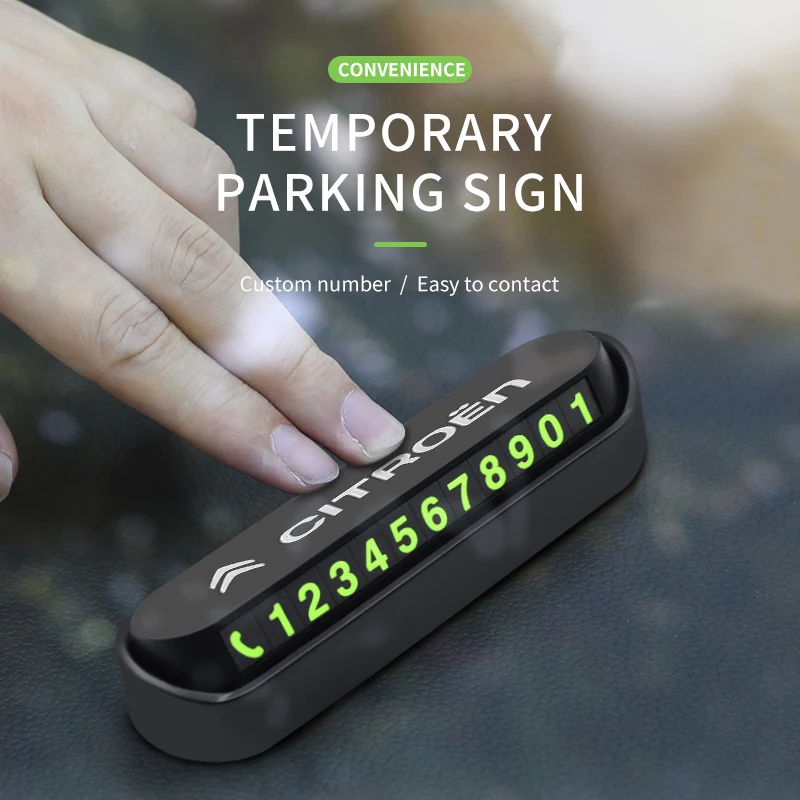 Car-Temporary-Parking-Card-Phone-Number-Auto-Parts-For-Citroen-Grand-C1 ...