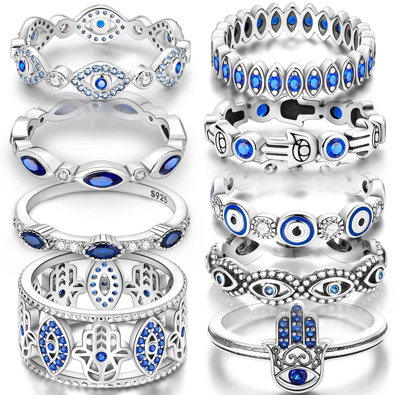 925-Sterling-Silver-Rings-For-Women-Sparkling-Engagement-Ring-Palm-Ring ...