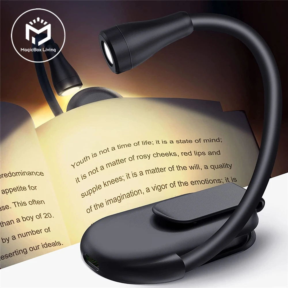 USB-Rechargeable-Mini-Book-Light-3-Color-Temperatures-Dimmable-Reading ...