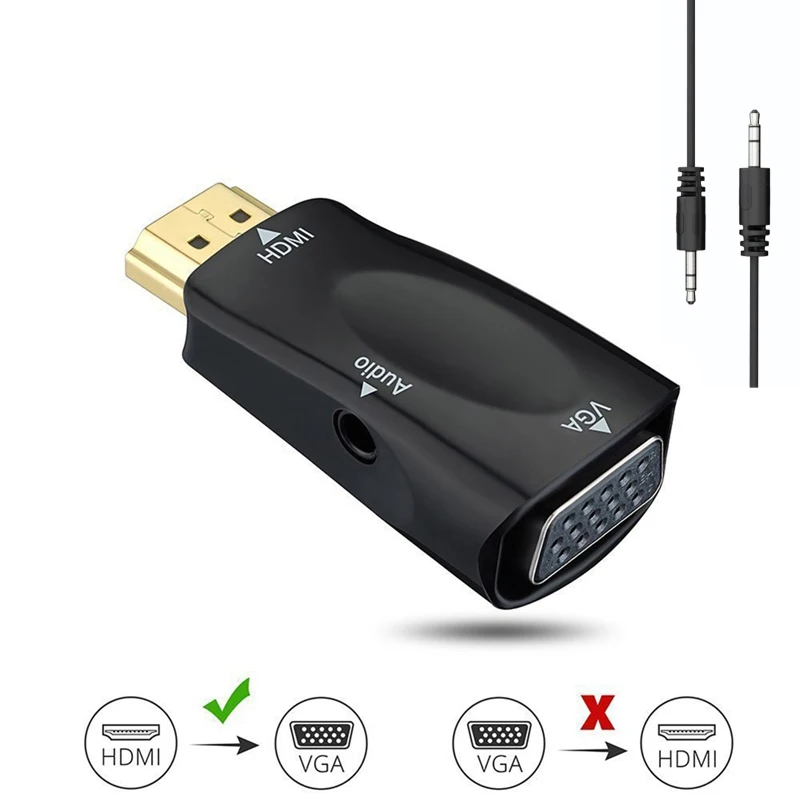 DISOUR-HDMI-Compatible-VGA-Converter-Male-Female-15-Pin-Adapter-With ...
