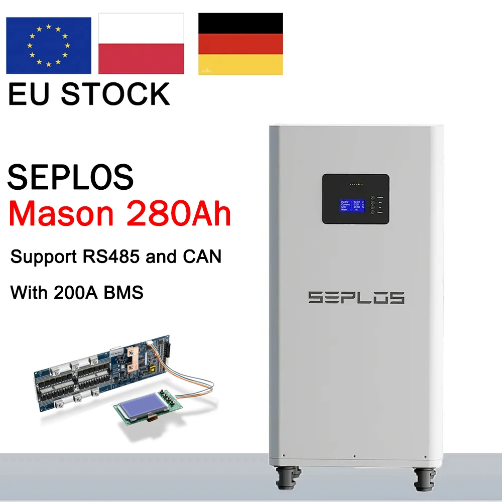 Seplos-stand-48V-280Ah-14-3KWh-LiFePO4-Lithium-200A-BMS-Phosphate ...
