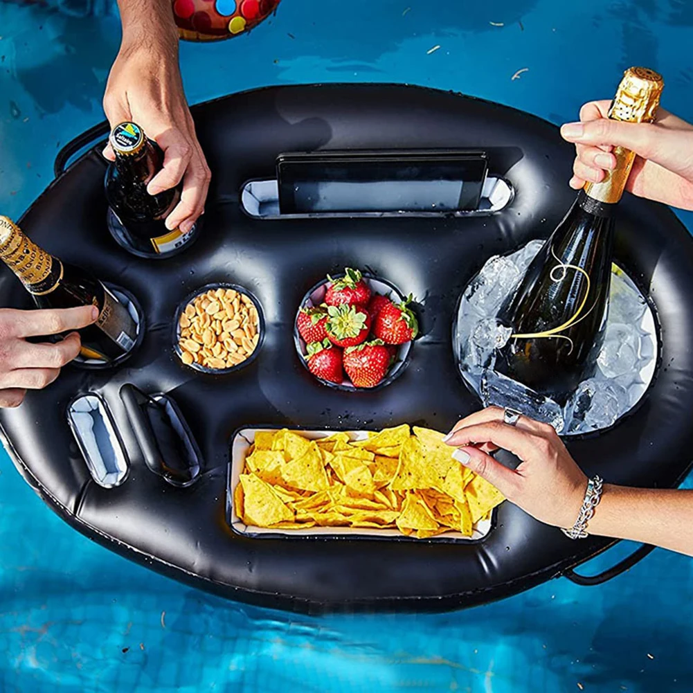 Swimming-Pool-Float-Beer-Table-Cooler-Table-Bar-Tray-Inflatable-Cup ...