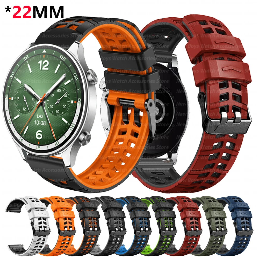 Premium Soft Silicone Sports Watch Strap - Versatile 22mm Replacement ...