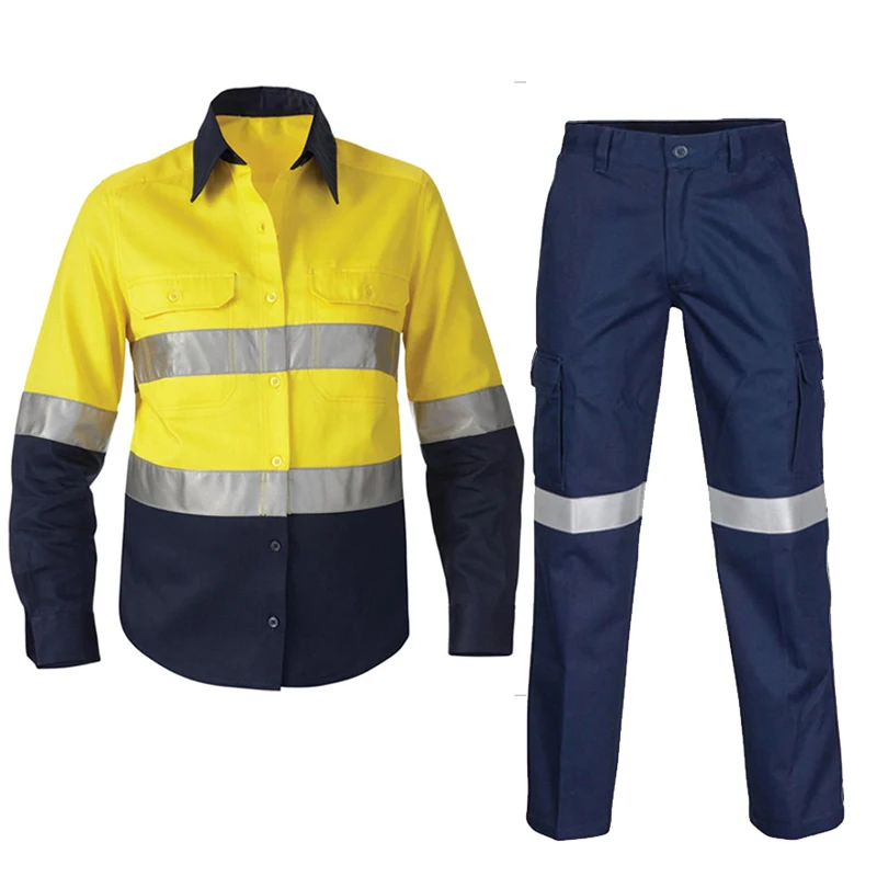 High Visibility Hi Vis Safety Work Pant Trouser Workwear Shirt Pants ...
