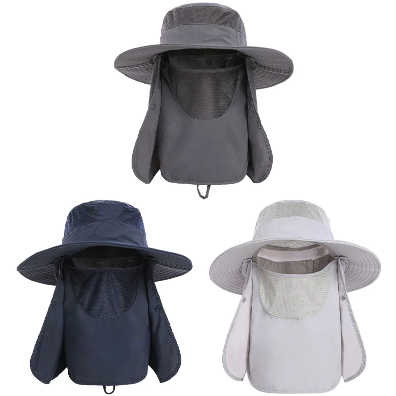 Sun-Hat-UV-Protection-Cap-Wide-Brim-Nylon-Breathable-Quick-Dry-UPF-50 ...