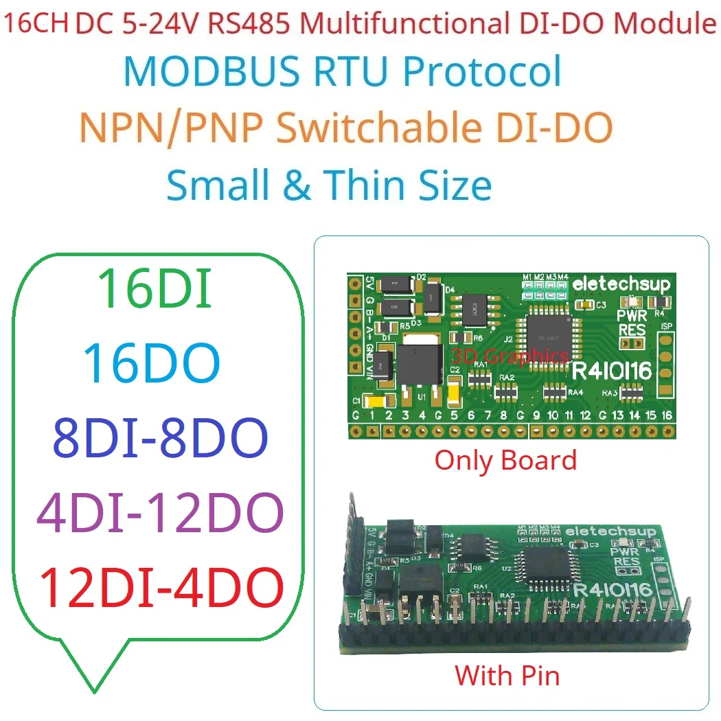 16DI-16DO-8DI-8DO-4DI-12DO-12DI-4DO-Modbus-Rtu-Digital-IO-RS485-2-54mm ...