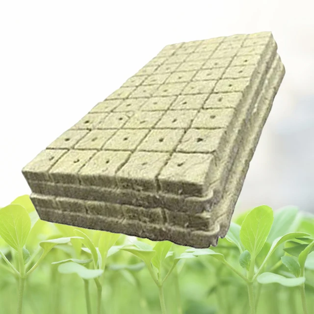 100pcs Stonewool Hydroponic Grow Media Starter Cubes Plant Cubes ...
