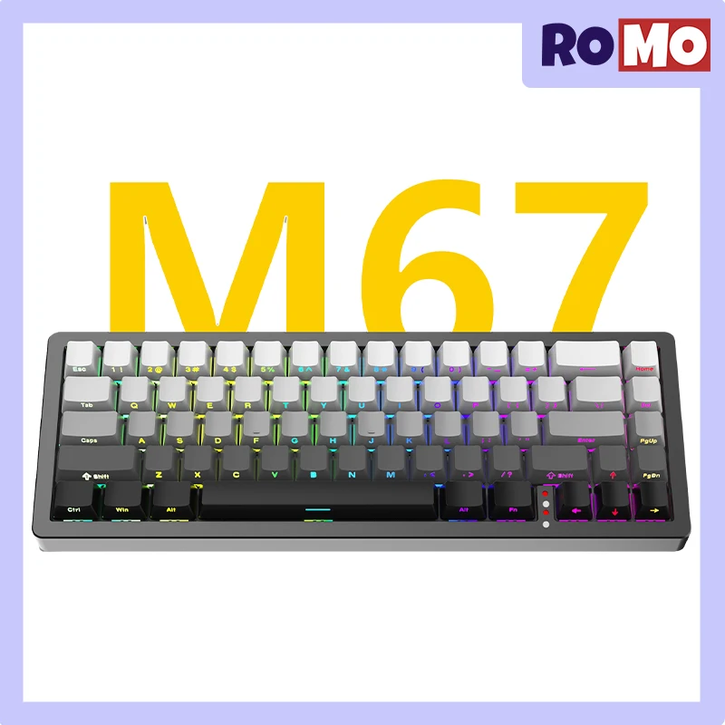 Xinmeng-M67-Gasket-Mechanical-Keyboard-Hot-Swap-67Key-Thri-Mode ...