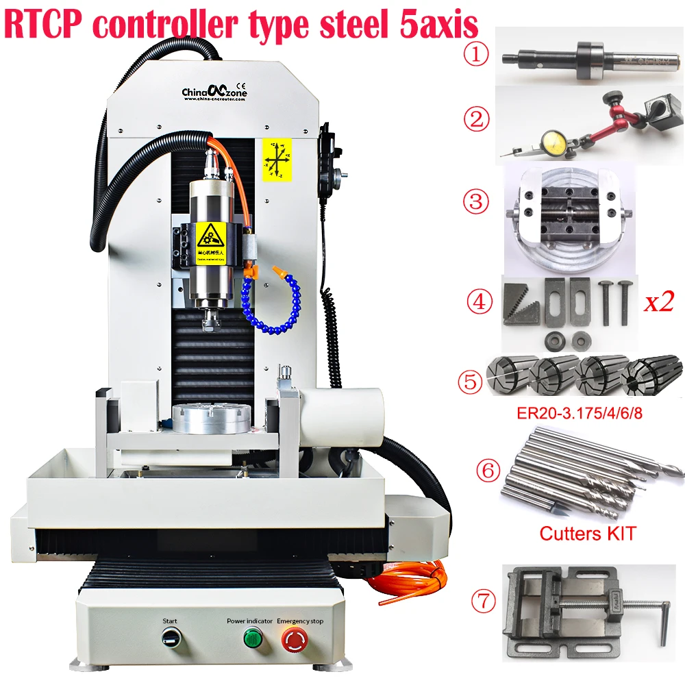 Steel-5AXIS-CNC-2-2KW-spindle-Vertical-CNC-engraver-machine-3040-5Axis ...