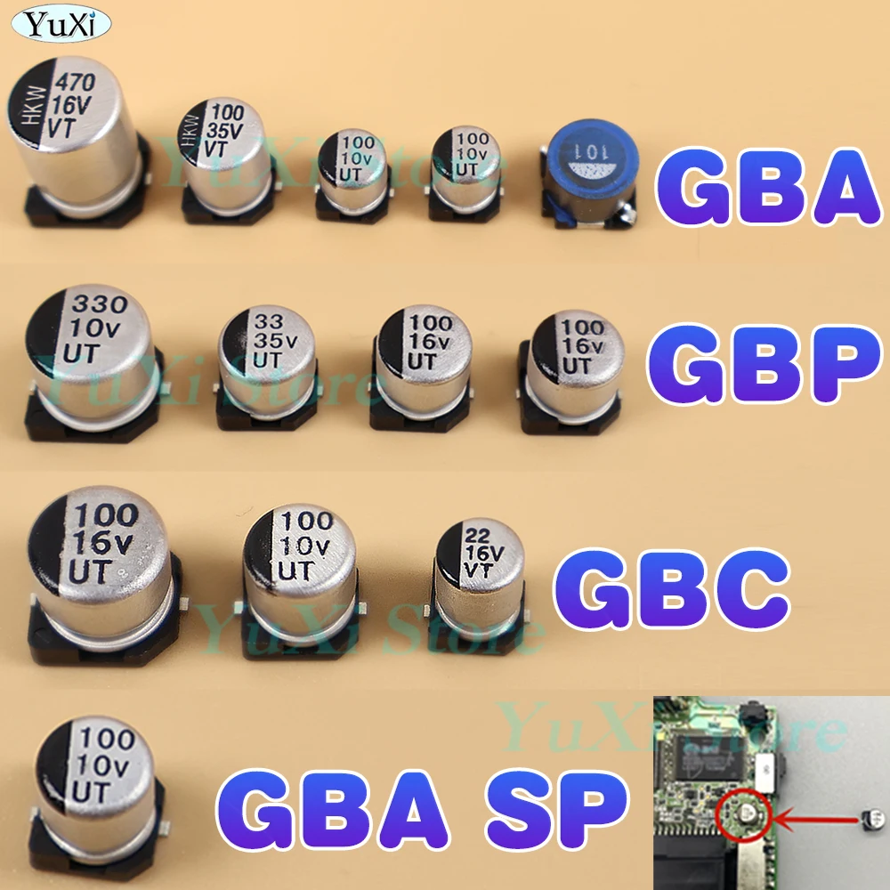 Motherboard Electrolytic Capacitor For Gameboy GBA GBA SP GBP GBC GBL ...