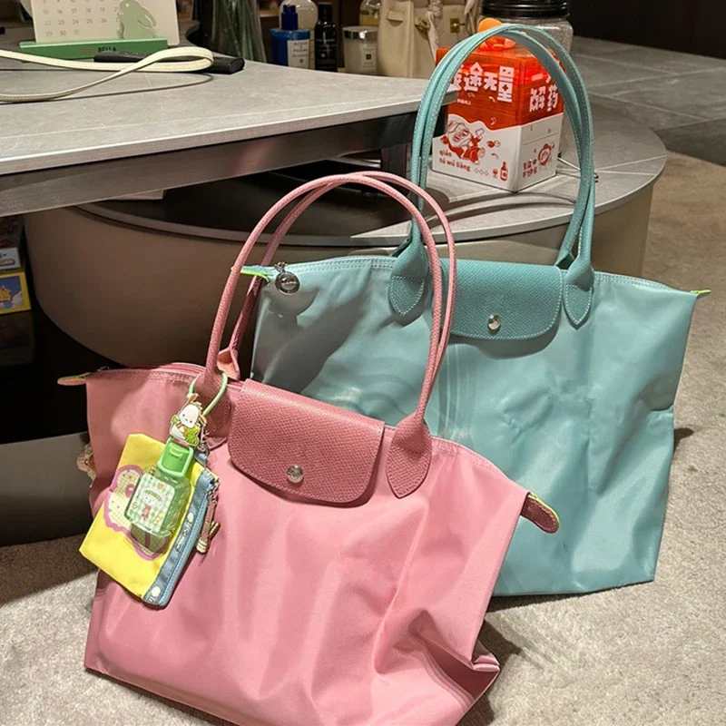 Fbi-Foldable-Dumpling-Bun-Bag-Waterproof-Nylon-Tote-Bags-Classic-Nylon ...