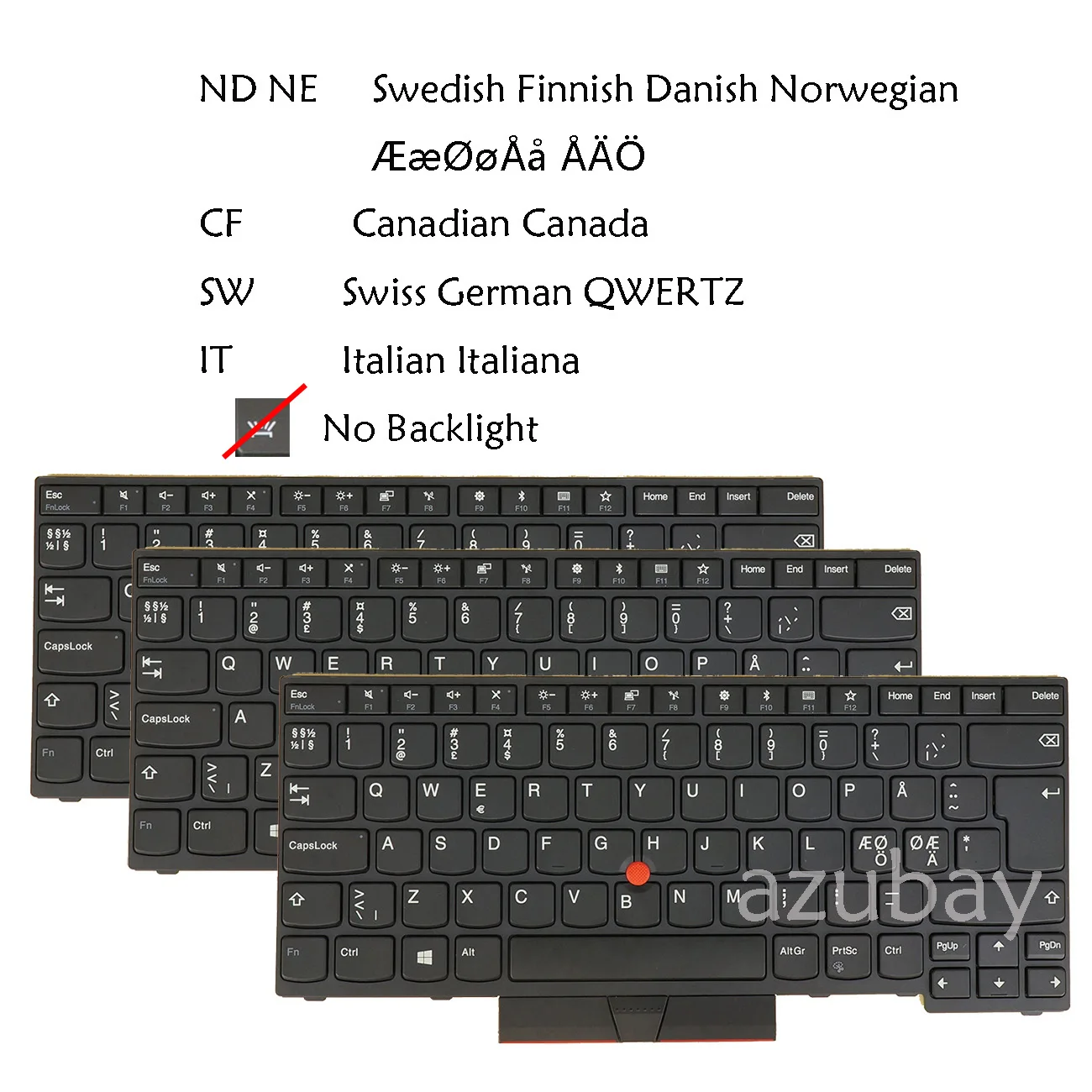 No Backlit Keyboard For Lenovo Thinkpad E495 T495 L390 L390 L490 P43s ...