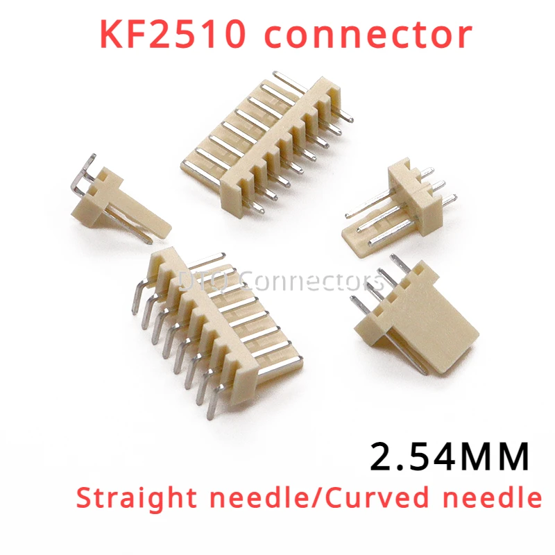50/100PCS KF2510 connector straight pin socket bent pin socket 2.54MM ...