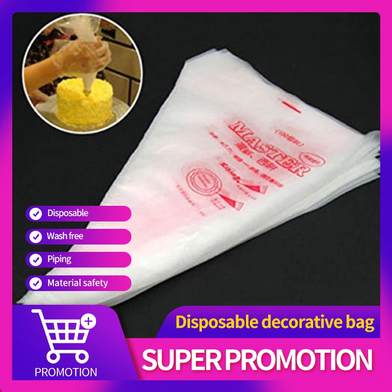 100 Pcs Disposable Plastic Small Pastry Bag Pastry Bag Cream Cake ...