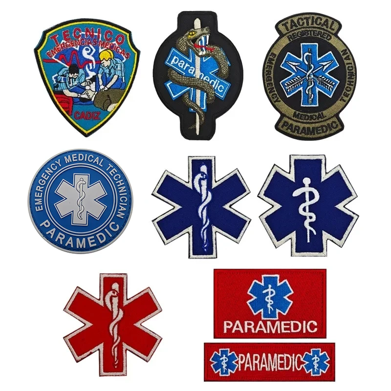 EMT Star of Life Tactical Rescue Embroidered Patches PARAMEDIC First ...