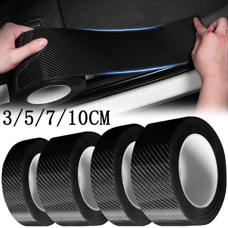 3-5-10M-Carbon-Fiber-Car-Stickers-Auto-Door-Threshold-Trunk-Protective ...