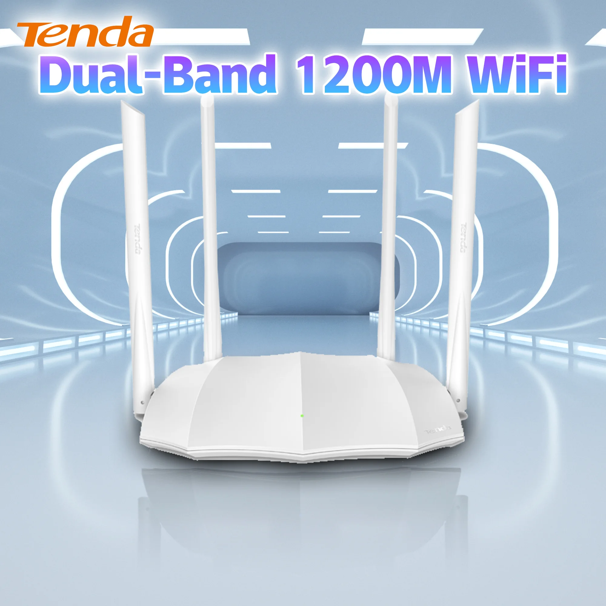 Tenda AC5s Dual Band 5G Home Router Wireless WiFi 1200M Signal Coverage ...