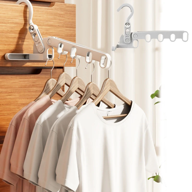 1-3-5PCS-Portable-Drying-Rack-Foldable-Travel-Plastic-Hanger-Indoor ...