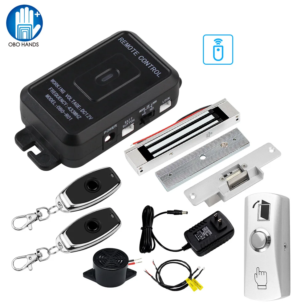 433MHz-Door-Wireless-Access-Controller-System-Kit-Remote-Control-Unlock ...