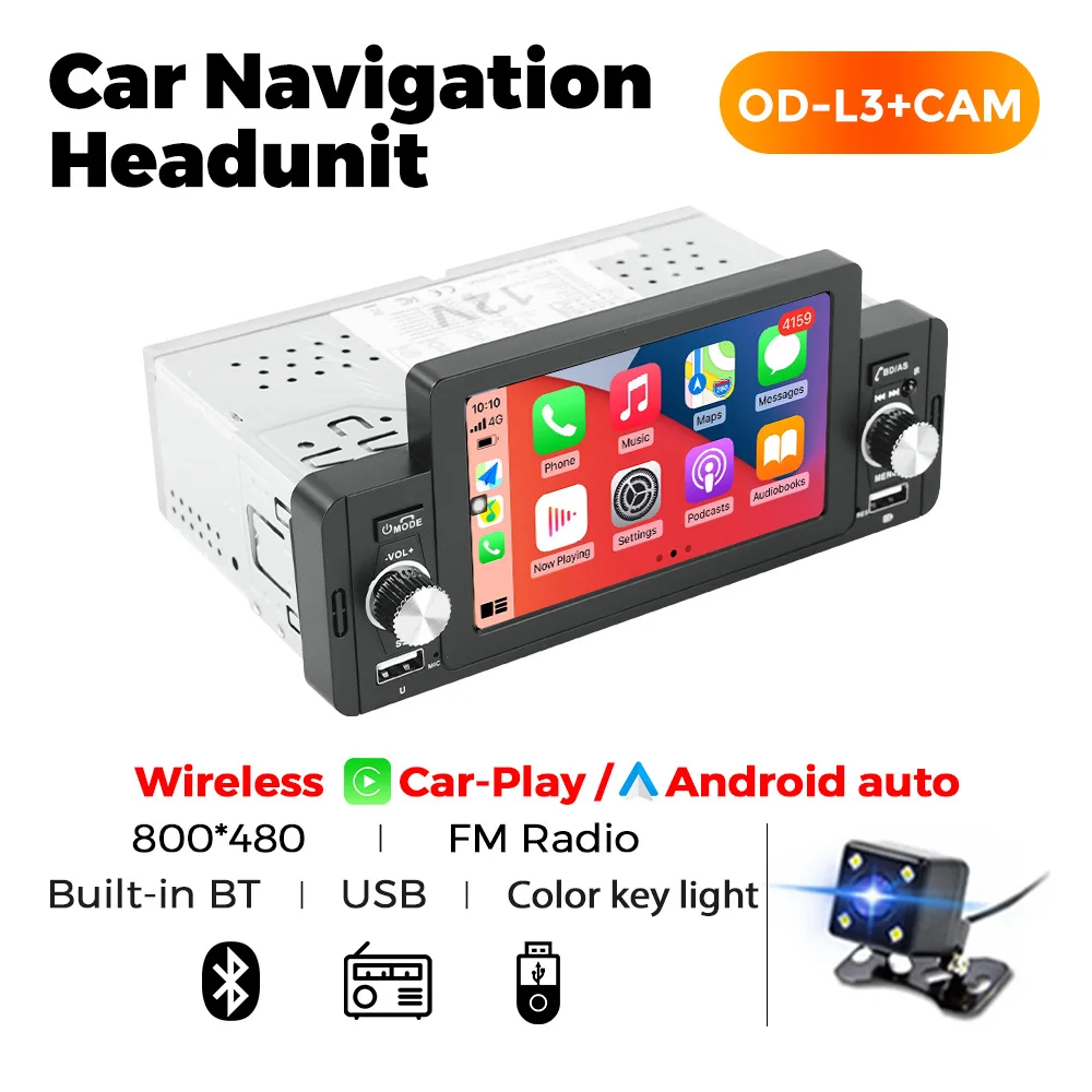 Android-Auto-1Din-Car-Radio-Carplay-Multimedia-Player-5-HD-Touch-Screen ...