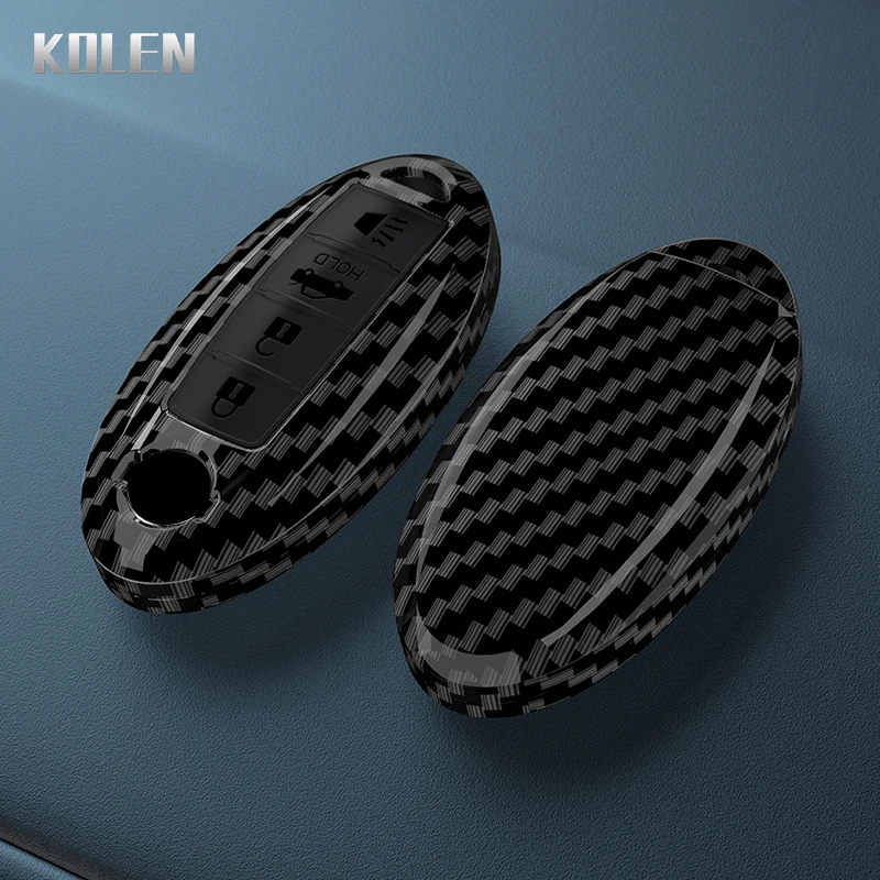 ABS-Carbon-Fiber-Car-Key-Case-Cover-For-Nissan-Qashqai-X-Trail-T32-T31 ...