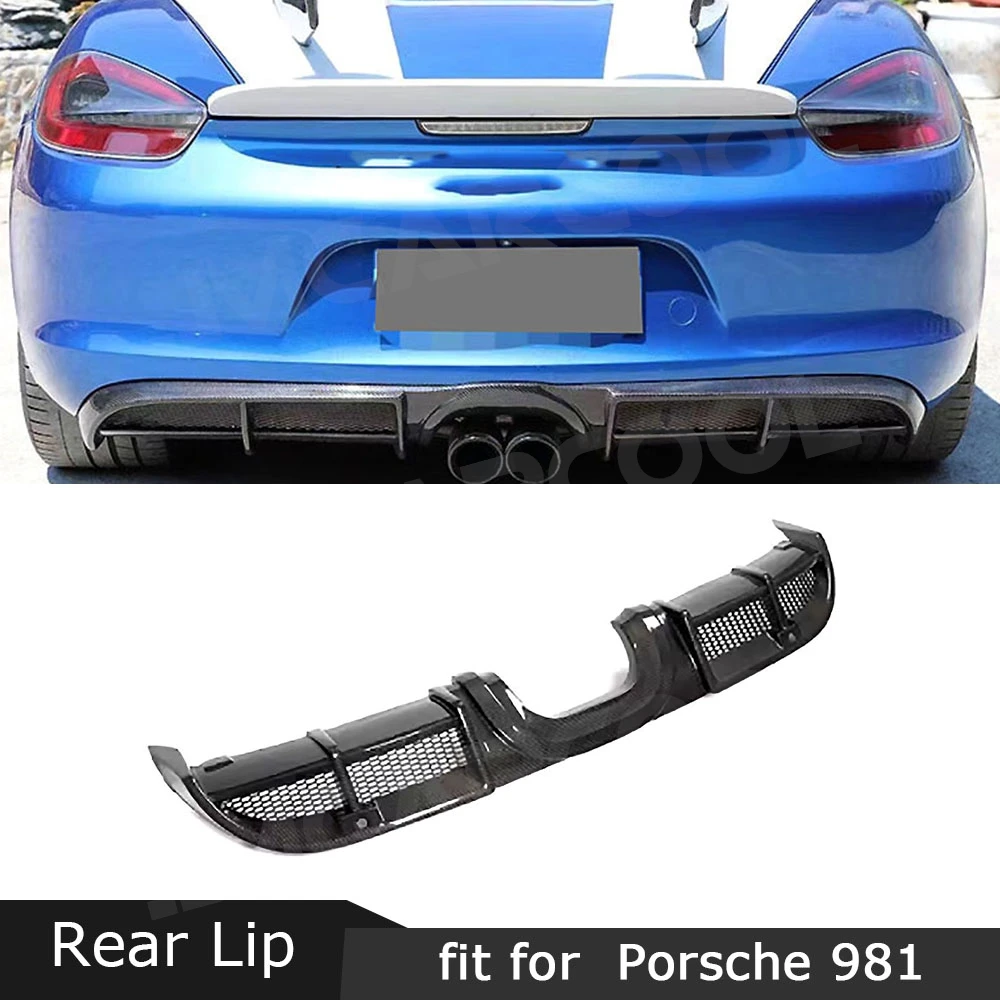 Rear-Bumper-Diffuser-Splitter-for-Porsche-Cayman-981-2013-2014-2015 ...