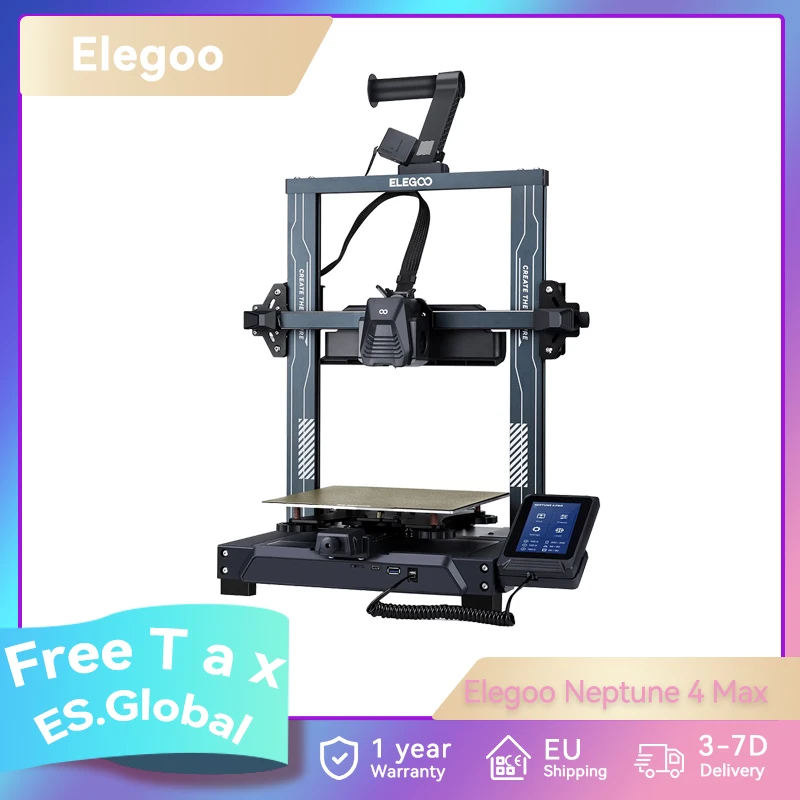 Elegoo Neptune 4 Max FDM 3D Printer 500mm/s Max Printing Speed, Klipper ...