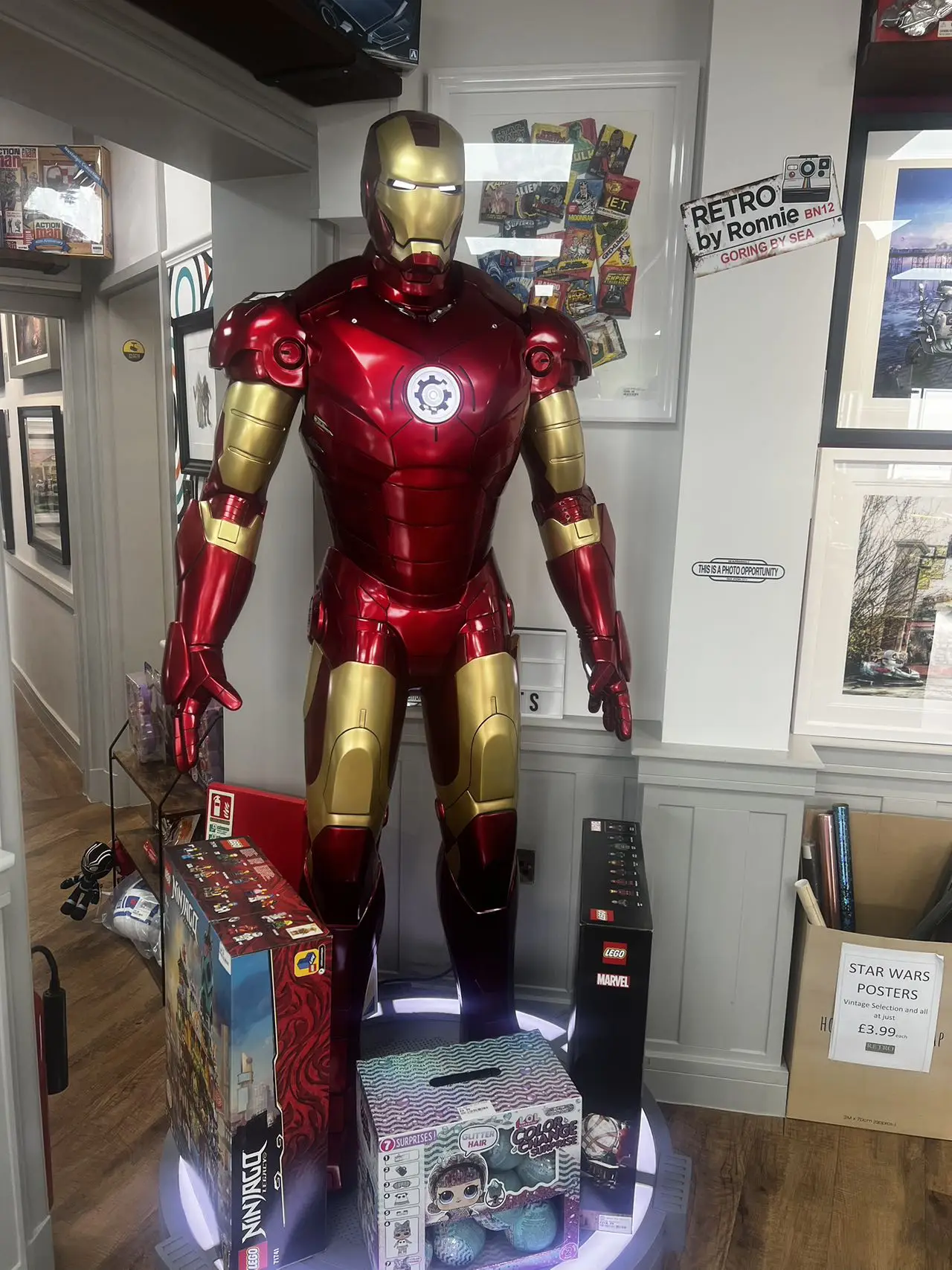 1/1 Big Size Marvel The Avengers Light Iron Man Mk3 Mk45 Mk50 Action ...