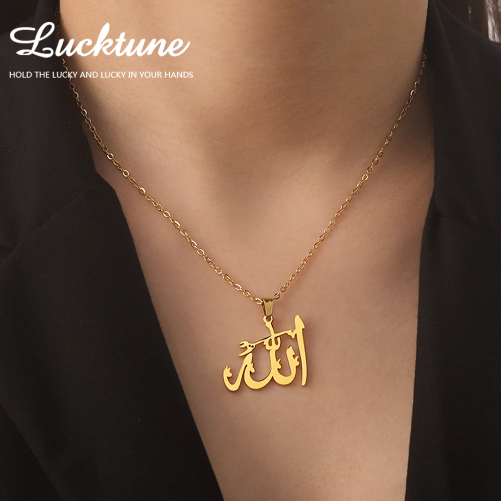 Lucktune-Arabic-God-Allah-Pendant-Necklace-Stainless-Steel-Islamic ...